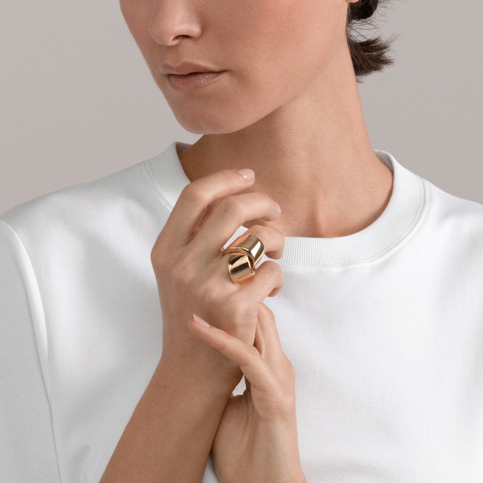 Abbraccio Ring in 18K rose gold - Vhernier