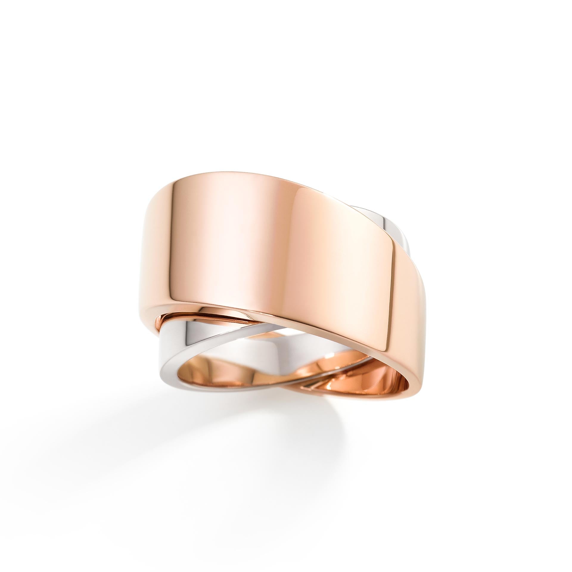Tourbillon Midi Ring in 18K rose gold, 18K white gold not rhodium ...